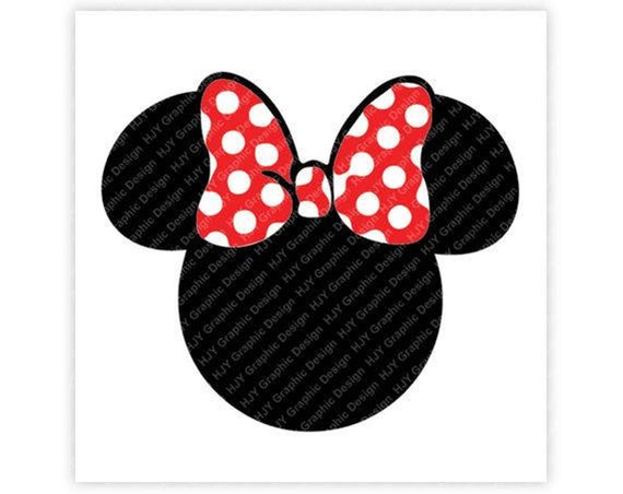 Minnie Mouse Dots Bow Head Icon Ears Digital Download - Etsy