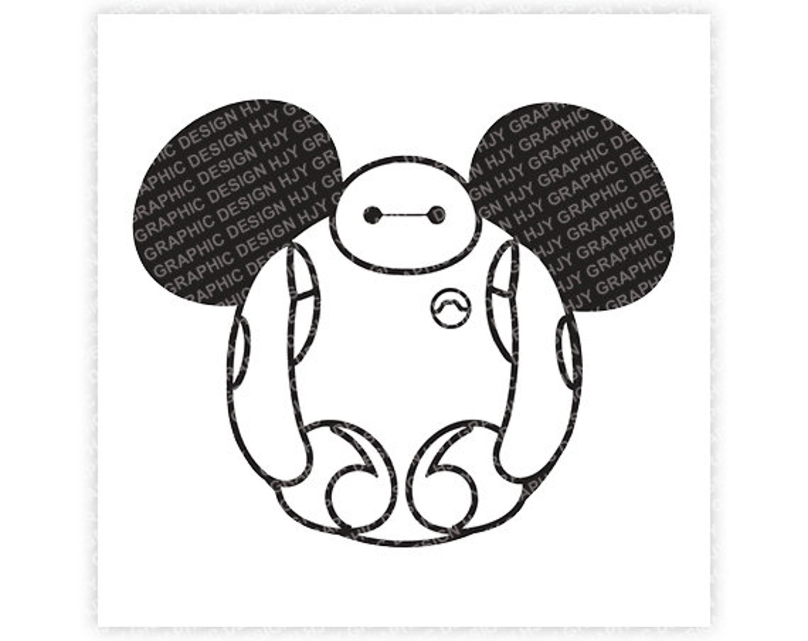 Baymax, Big Hero 6, Mickey, Ears, Digital, Download, Tshirt, Cut File ...