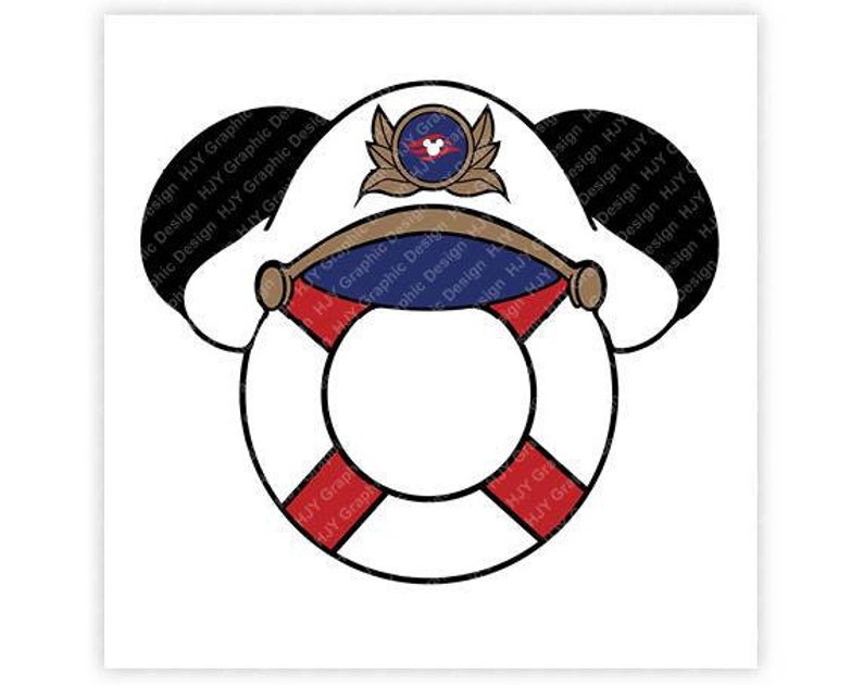 Mickey, Captain, Cruise, Mouse, Head, Icon, Ears, Digital, Download ...