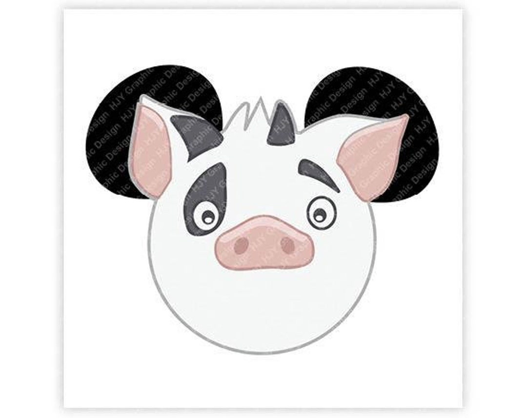Moana, Pua, Pig, Mickey, Mouse, Head, Ears, Digital, Download, Tshirt ...