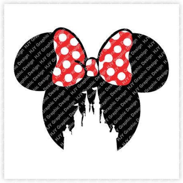Minnie Mouse Head Castle Svg - Etsy