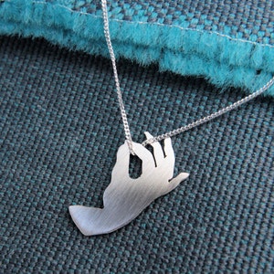 Hand Pendant - Sterling Silver Pendant, Handmade - Etsy UK