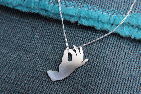 Hand Pendant Sterling Silver Pendant Handmade - Etsy UK