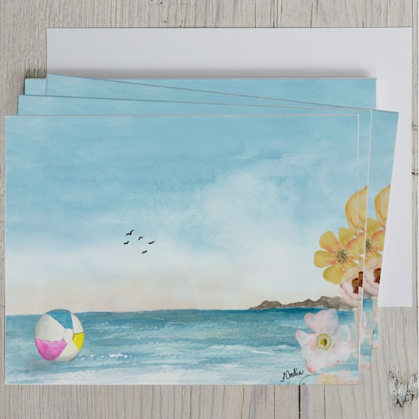 Beach Note Cards - Etsy