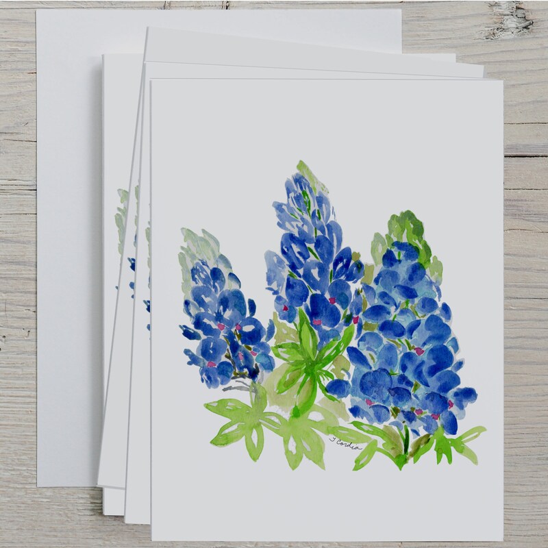 Bluebonnet Watercolor - Etsy