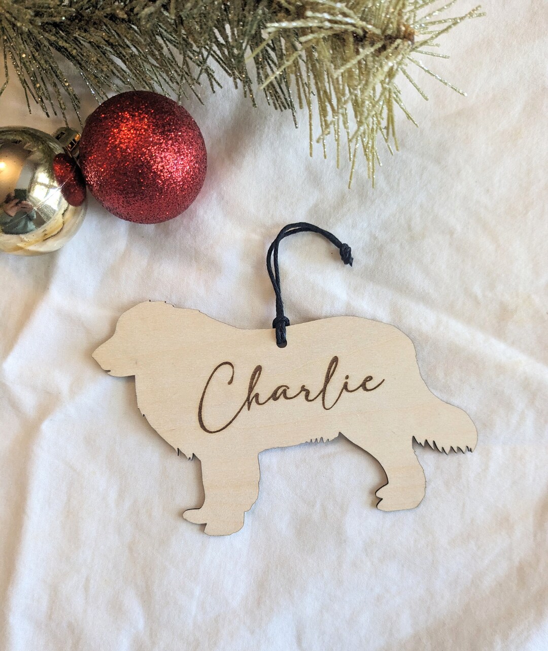 Great Pyrenees Wooden Christmas Ornament | Personalized Dog Pet Name ...