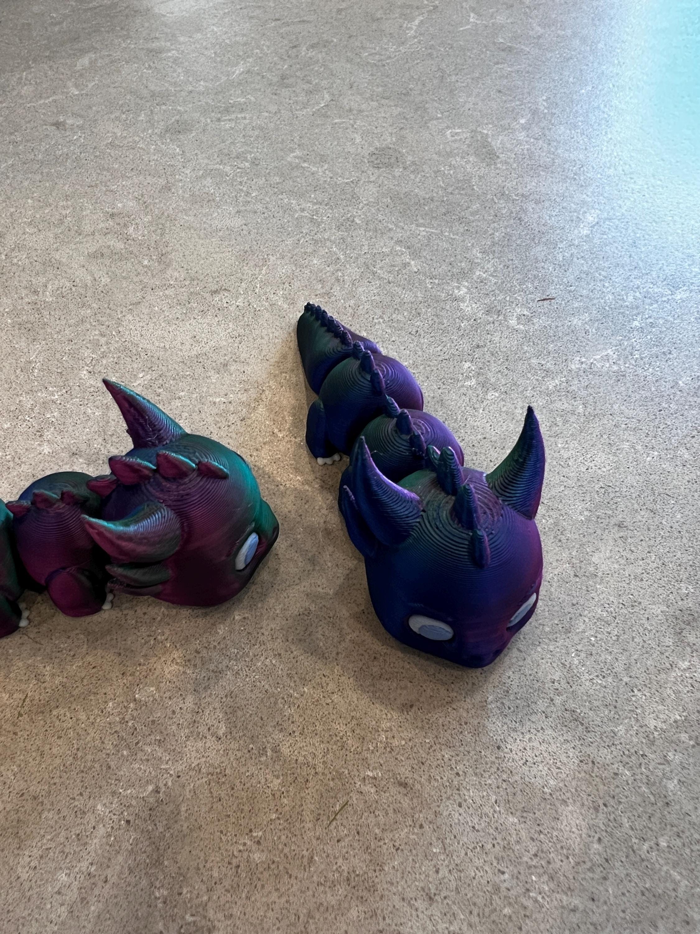 3D Printed Flexible Baby Dragon Toy: Cute Mythical Creature for Kids ...