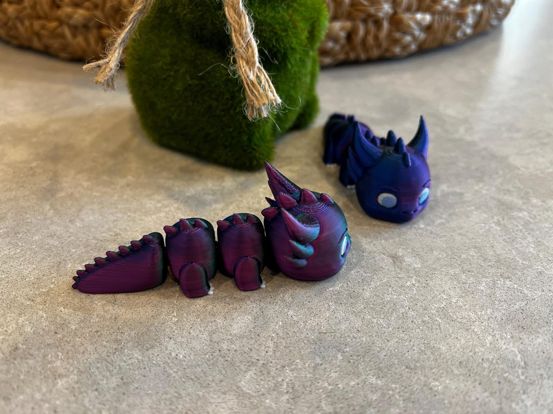 3D Printed Flexible Baby Dragon Toy: Cute Mythical Creature for Kids ...