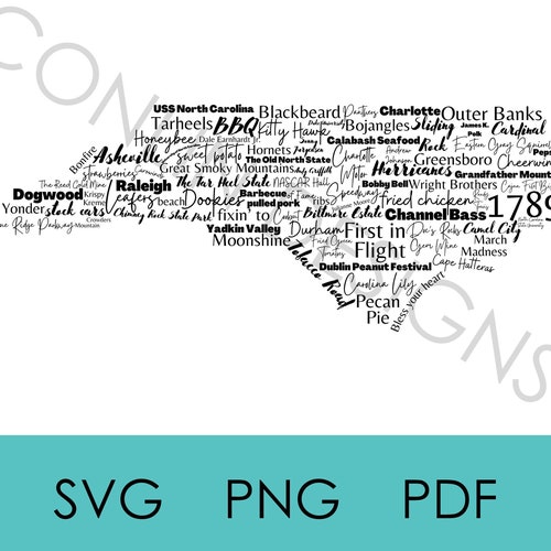 North Carolina State SVG / Cut File / Cricut / Clipart / - Etsy