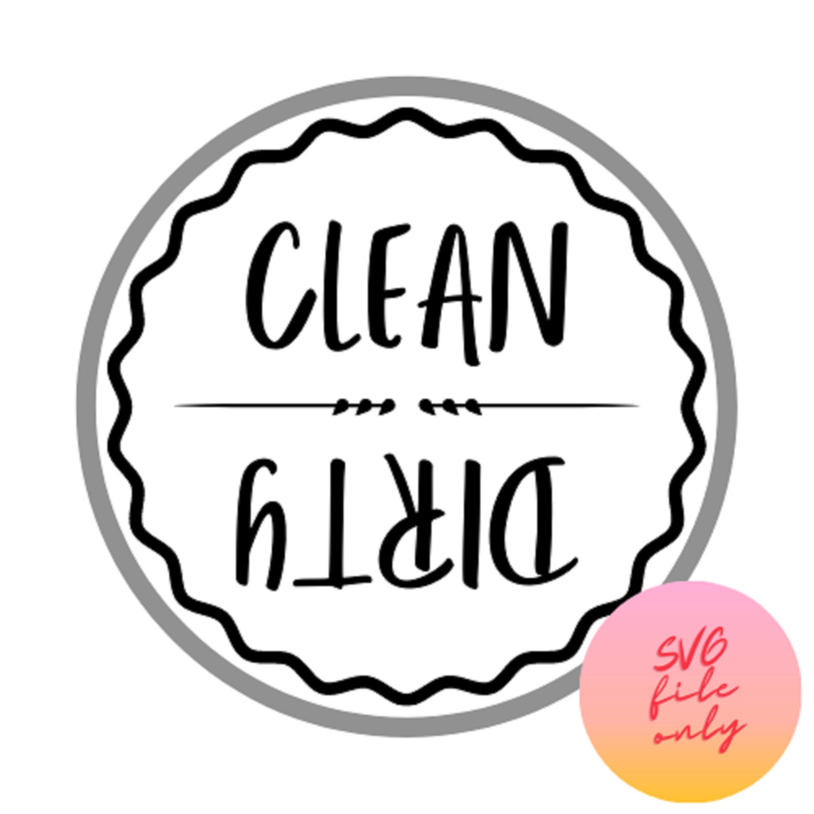 Dishwasher Clean/dirty Magnet SVG & PNG File laser Engraved - Etsy Hong ...