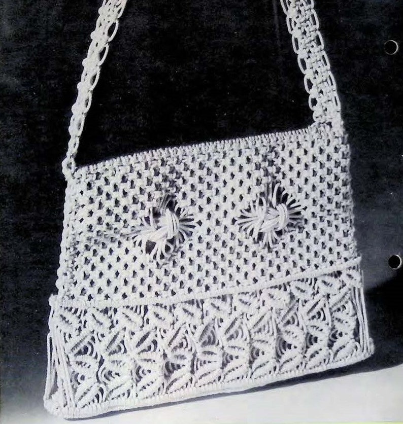 Twelve Belt and Bag Macrame Designs - Vintage Macrame Magazine ...