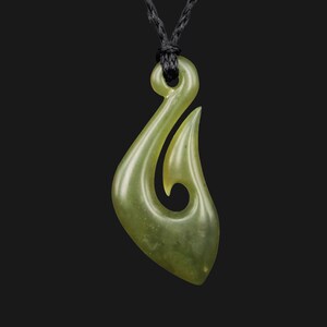 Handmade Maori-style Jade Fish Hook Necklace Timeless and - Etsy
