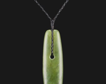 Nephrite Jade Maori Inspired Toki Necklace With Koru Spiral - Etsy