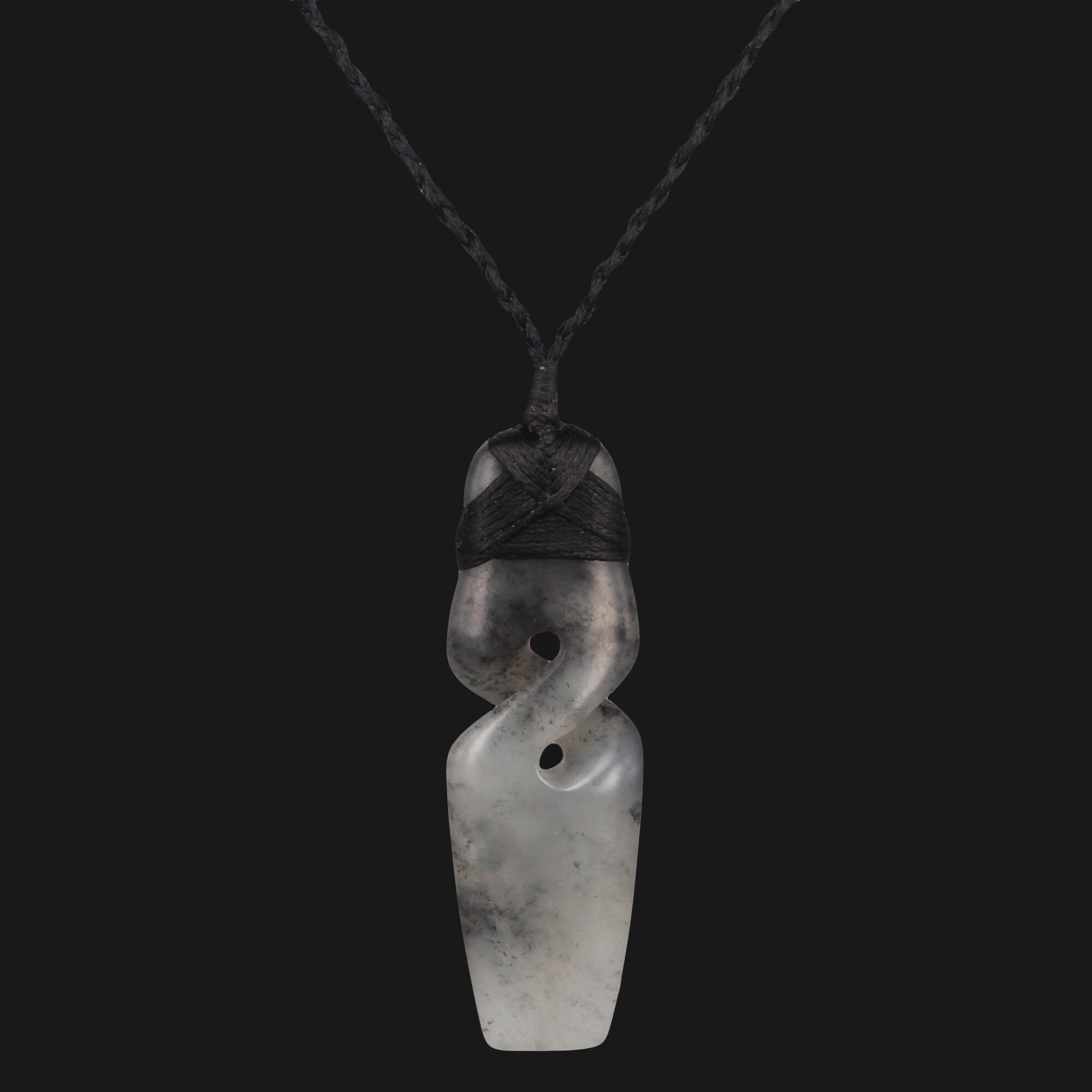 NZ Maori Toki Necklace With Simple Twist Design, Handcrafted From White ...
