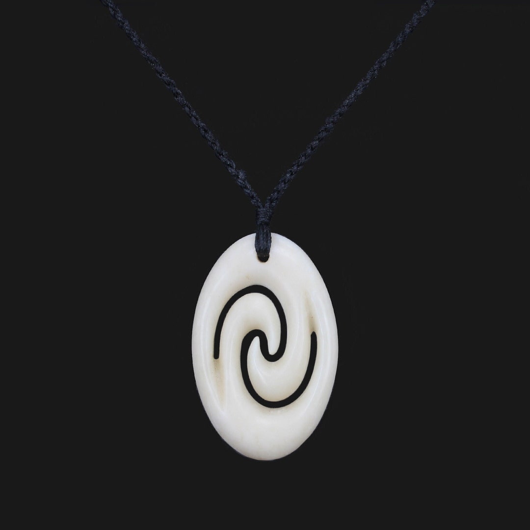 Maori Style Koru Sprial Pendant Hand Carved Tornado Spin Jewelry Best ...