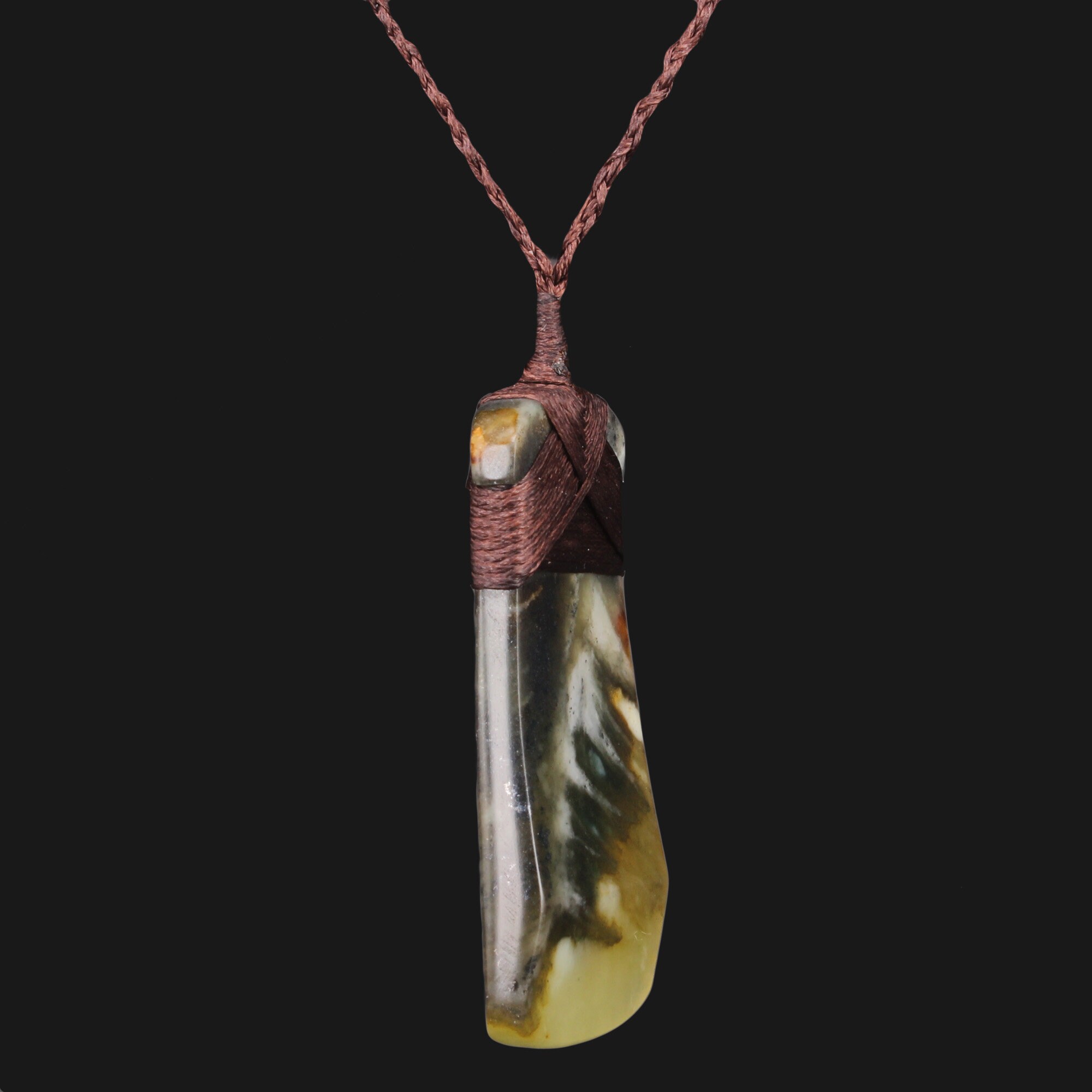 Handmade New Zealand Maori Toki Pendant Necklace Unique Flower Jade ...