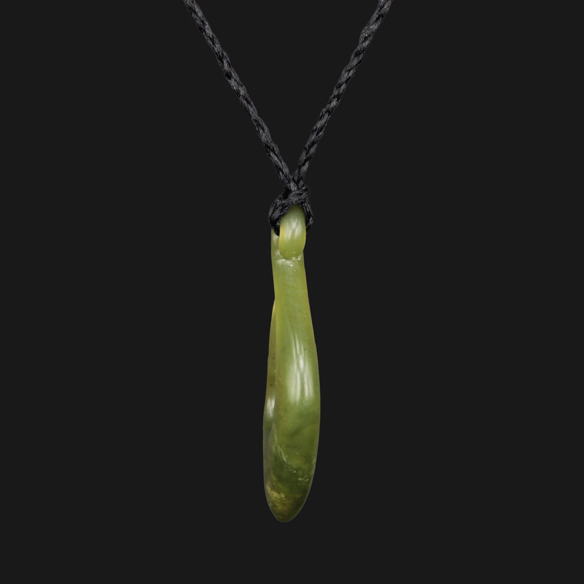 Handmade Maori-style Jade Fish Hook Necklace Timeless and - Etsy