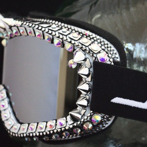 Ski Goggles | White Lightning | Rhinestone Ski/snow Goggles ...