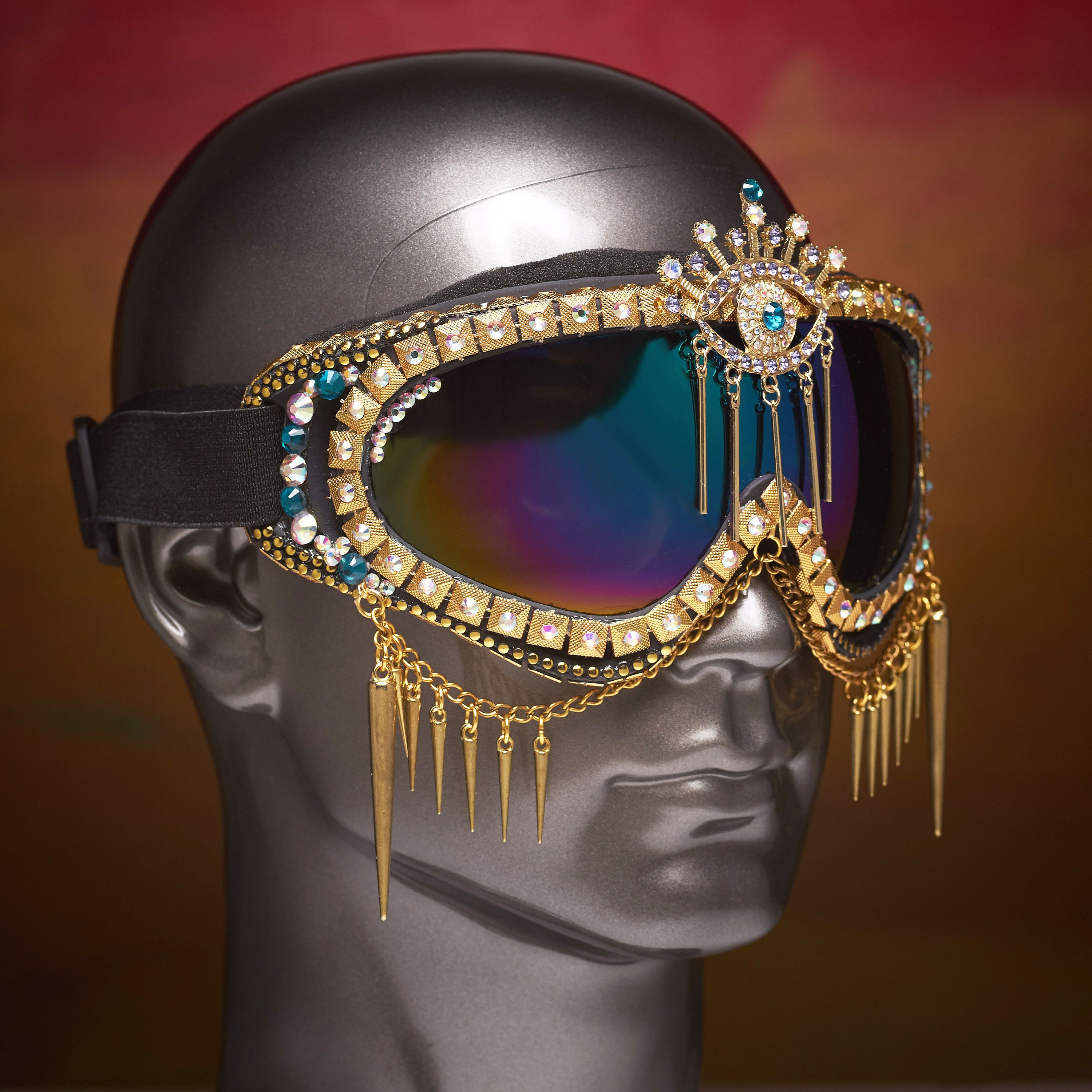 Playa Goggles, Third Eye Bling, Burner Goggles, Rhinestone Goggles ...