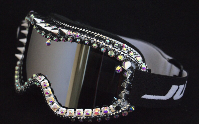 Ski Goggles White Lightning Rhinestone Ski/snow Goggles Rhinestone ...