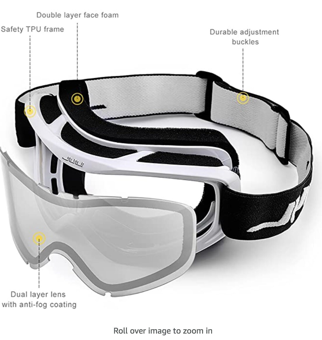 Ski Goggles | White Lightning | Rhinestone Ski/snow Goggles ...