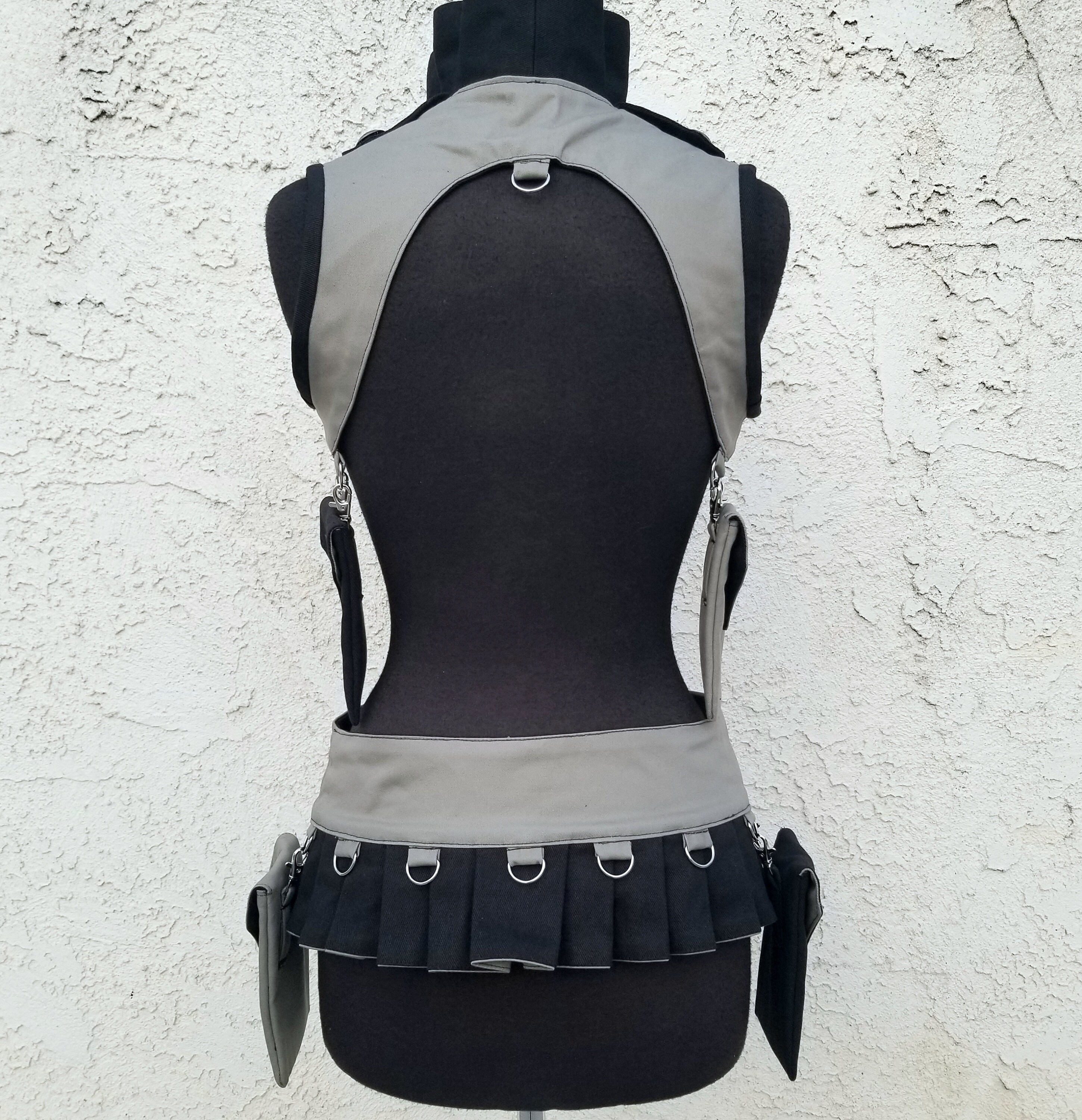 Women's Grey & Black Steampunk Shoulder Holster and - Etsy