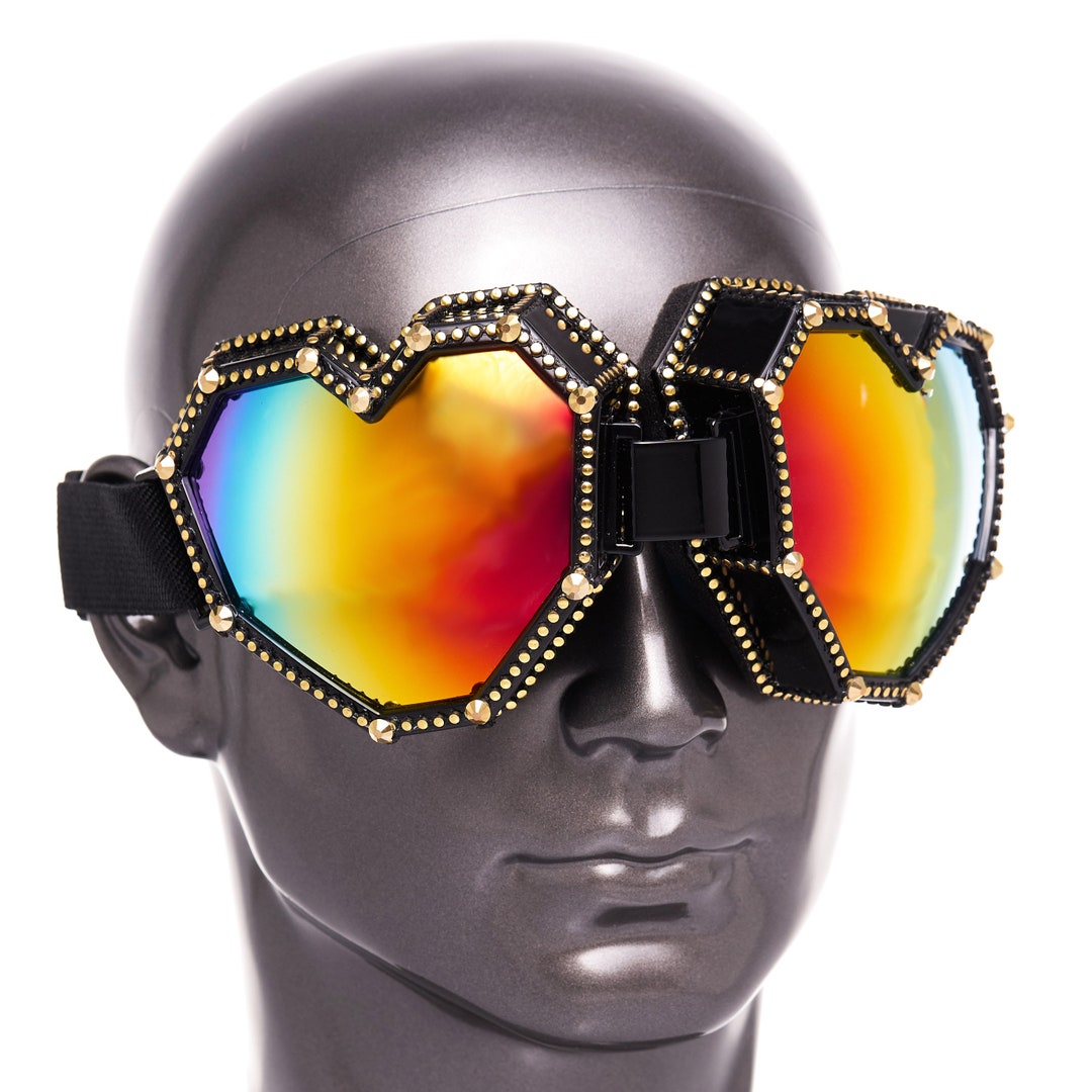 Playa Goggles, 3D Pixel Heart Goggles - Etsy
