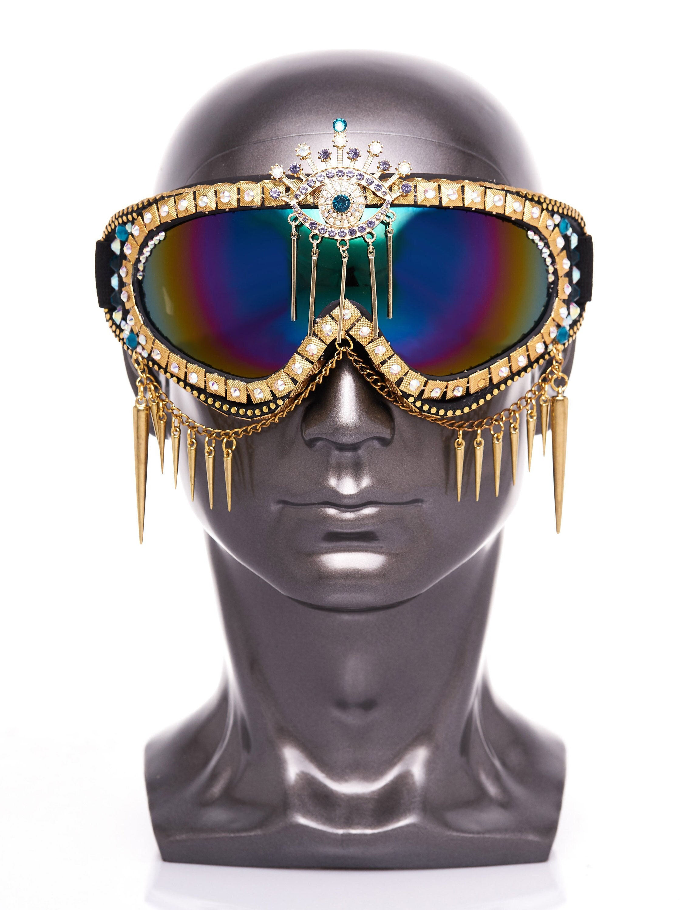 Playa Goggles, Third Eye Bling, Burner Goggles, Rhinestone Goggles ...