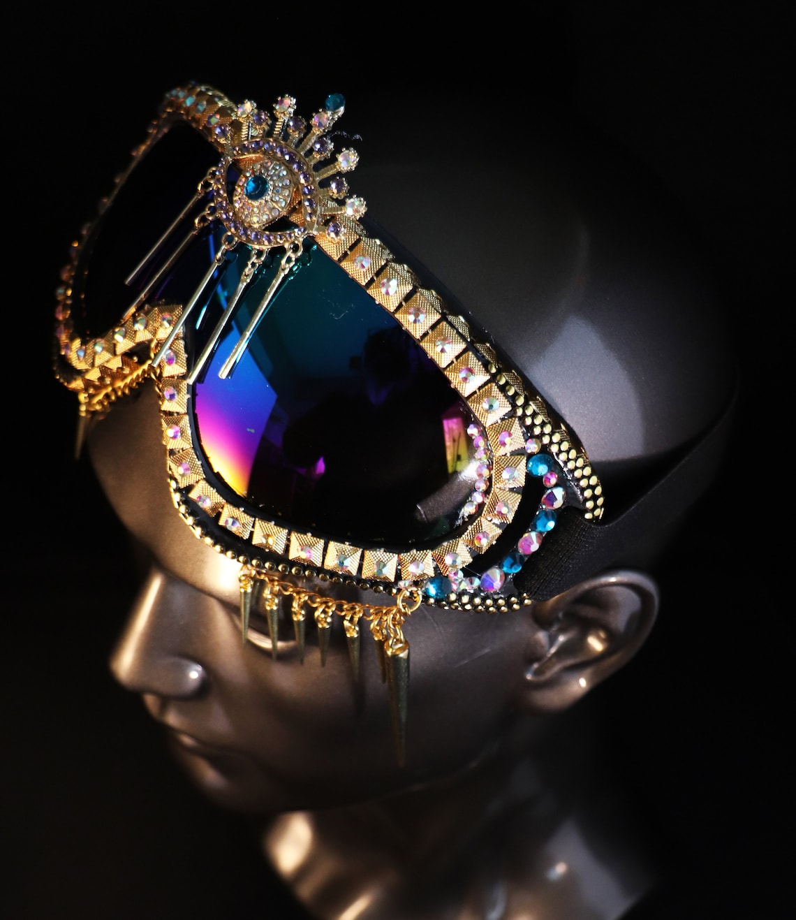 Playa Goggles Third Eye Bling Burner Goggles Rhinestone - Etsy