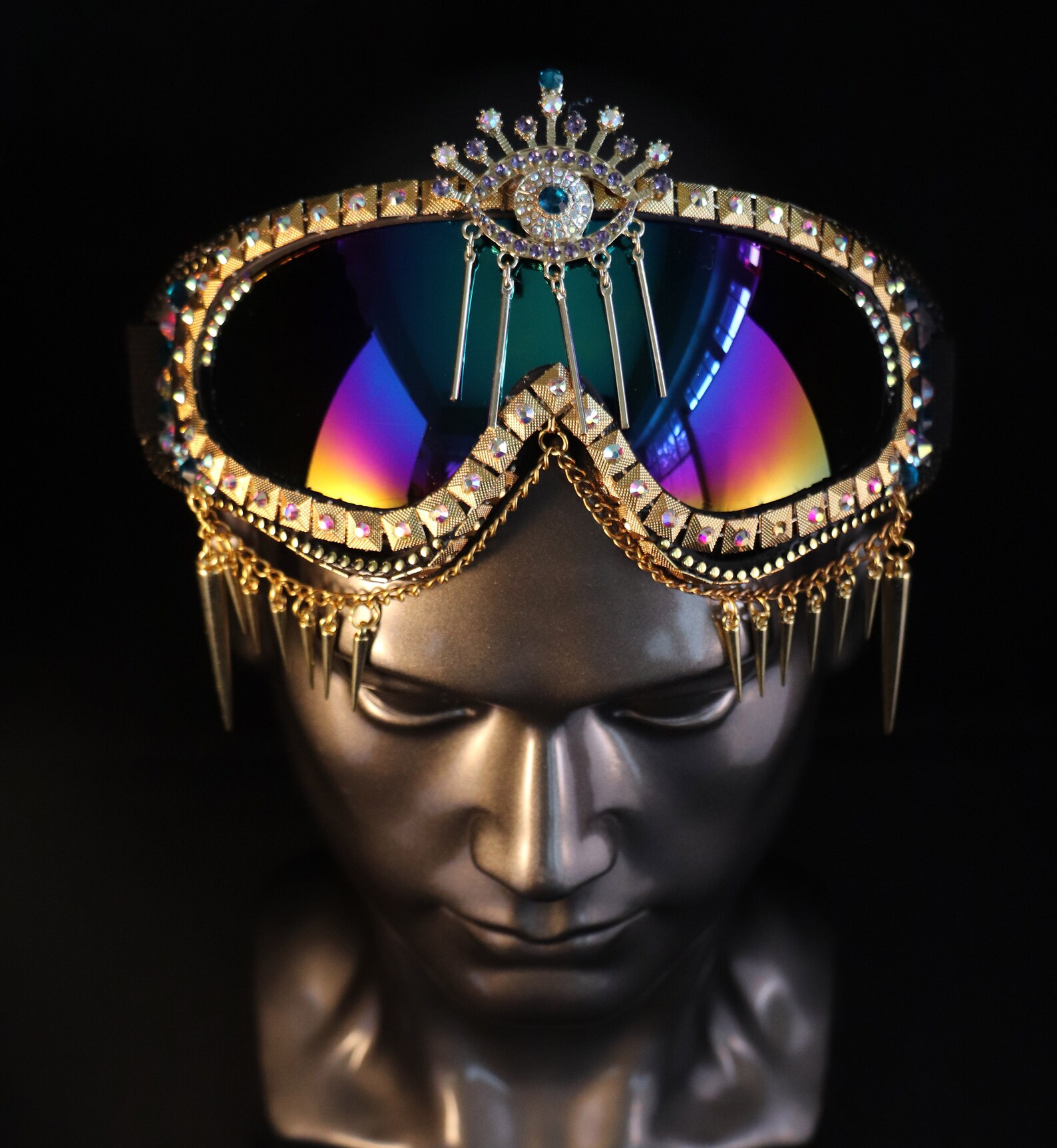 Playa Goggles, Third Eye Bling, Burner Goggles, Rhinestone Goggles ...