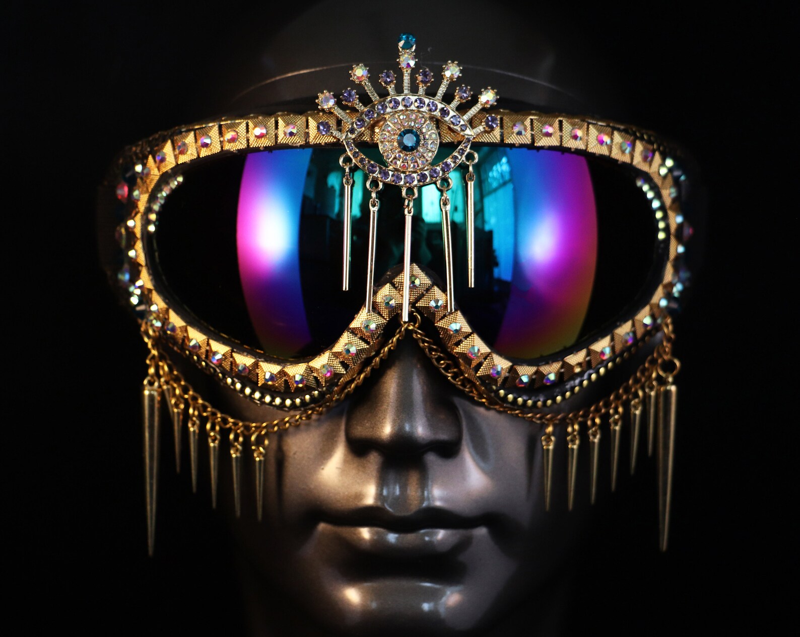 Playa Goggles Third Eye Bling Burner Goggles Rhinestone - Etsy