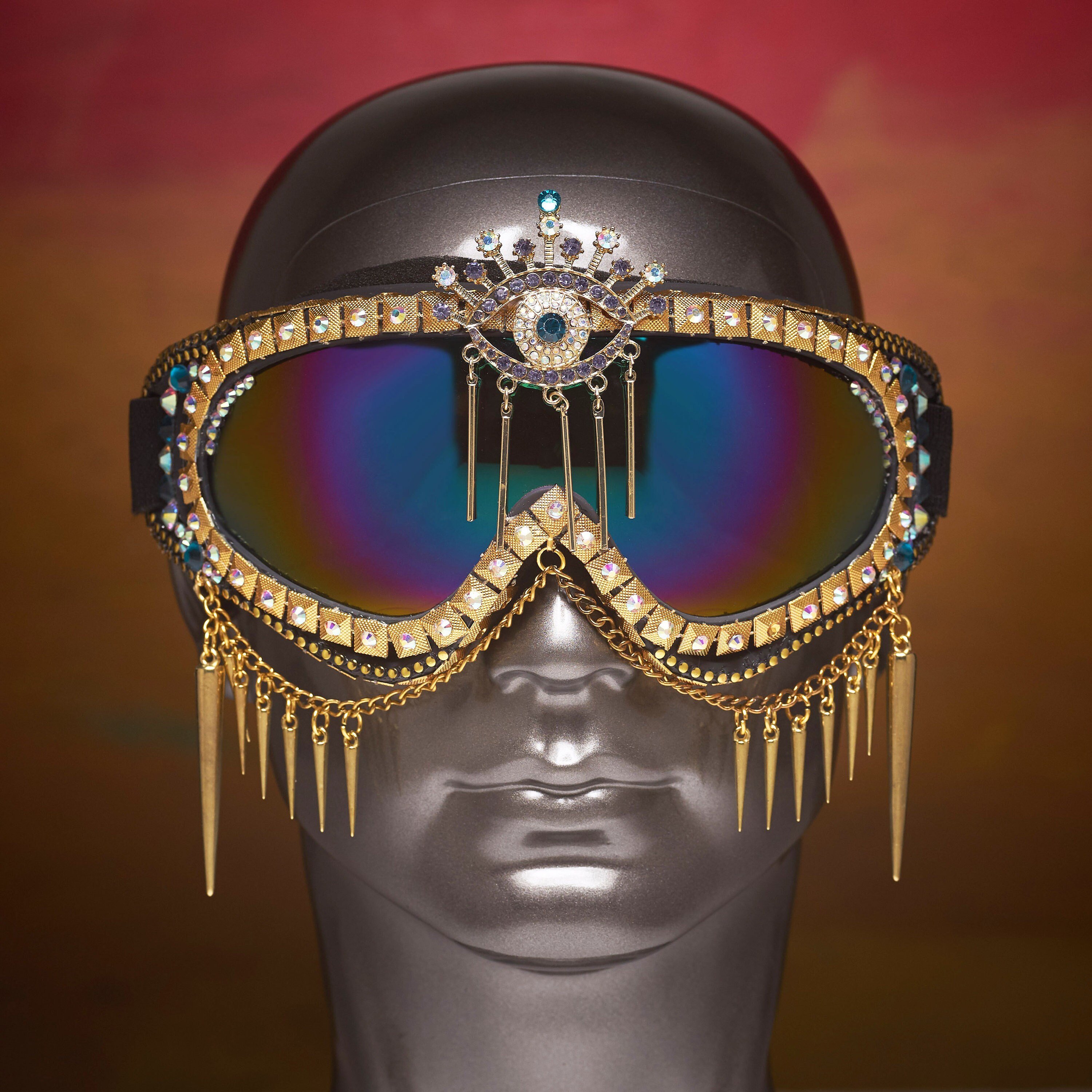 Playa Goggles, Third Eye Bling, Burner Goggles, Rhinestone Goggles ...