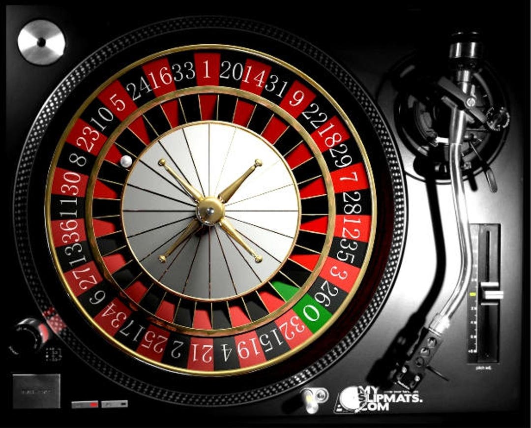 Gambler Roulette Wheel Slipmat Dj Turntable Music Gramophone Musicians ...