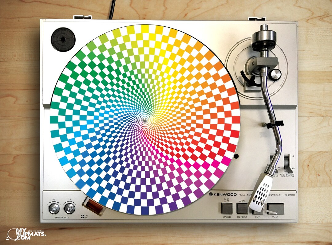 Real Rainbow 3D Effect Slipmat Turntable Felt Material 2mm Thickness Dj ...