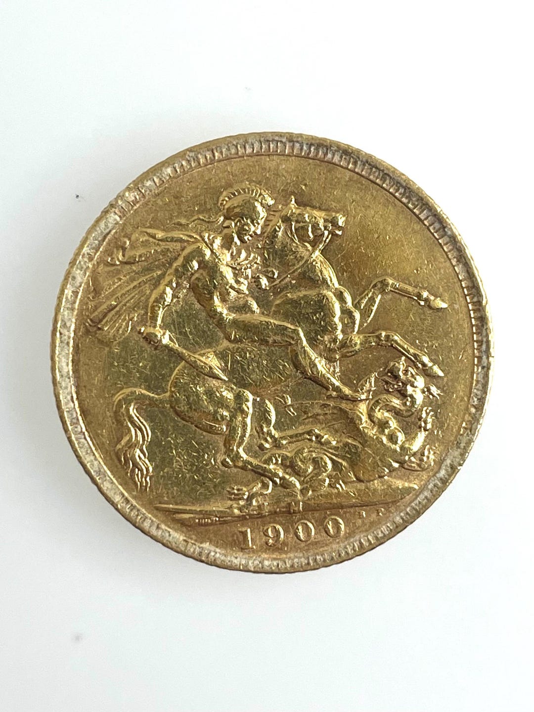 Antique Old Queen Victoria 22ct Gold Sovereign 1900 St George 7.98g 22 ...