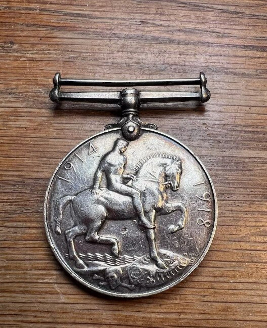 Antique British World War I Medal Silver George V '56185 SJT A. E ...