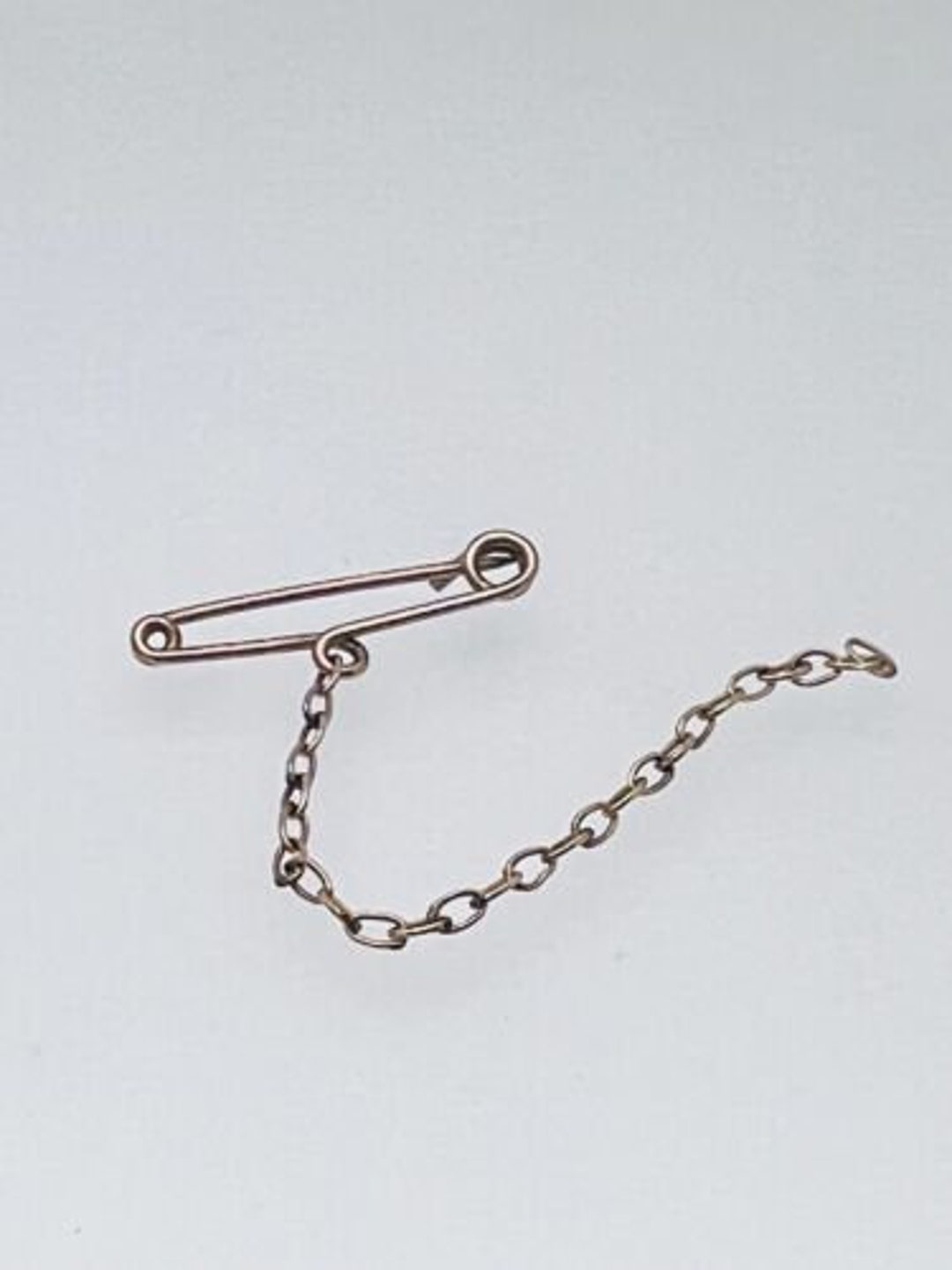 Vintage 9ct Gold Safety Chain Jewellery Repairs 55.7 Mm Long 1 Mm Wide ...