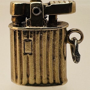 Vintage 9ct Yellow Gold Lighter Unusual Charm 3.7g 15.5 X13.6 X6.3mm - Etsy
