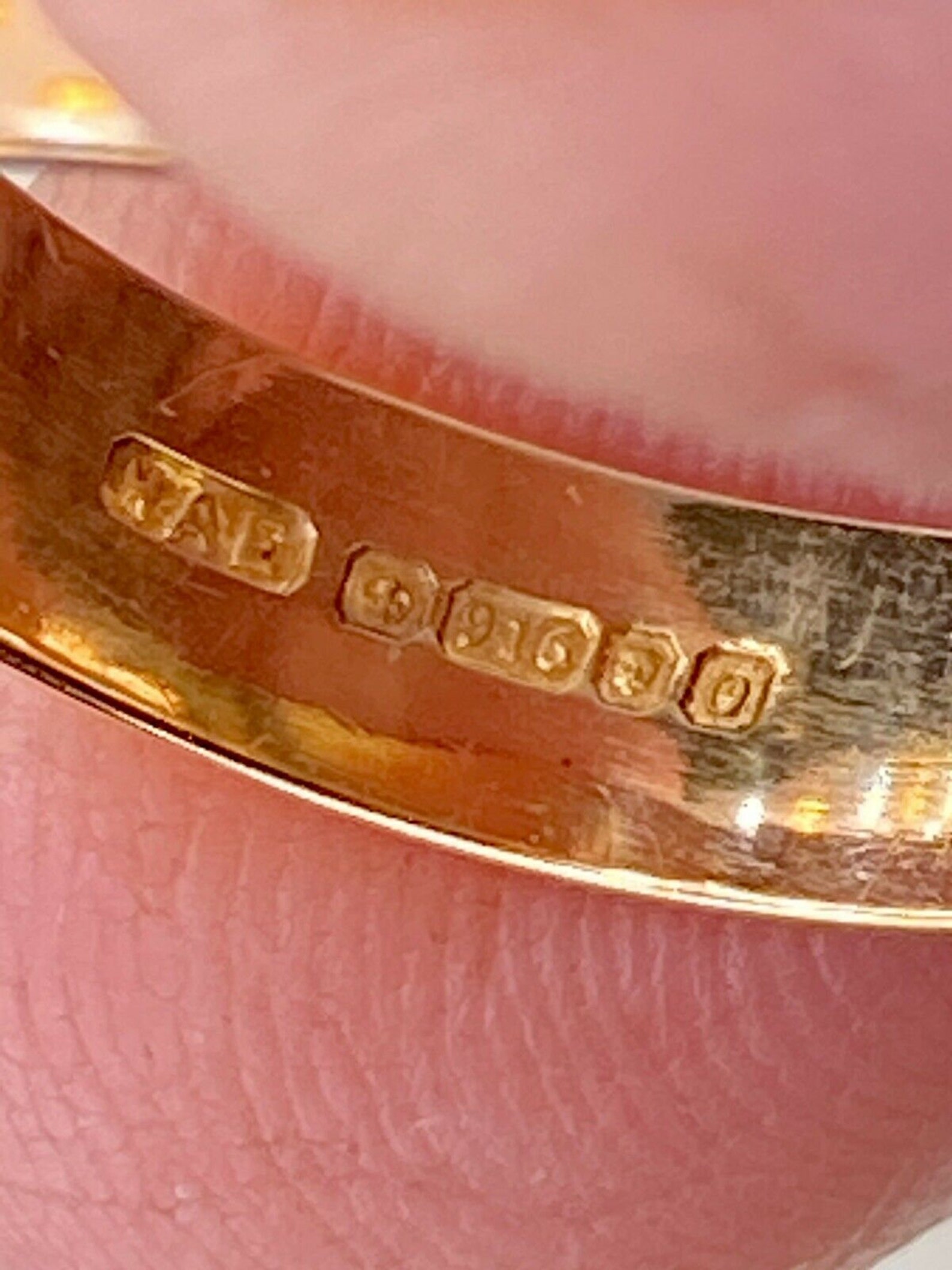22ct Rose Gold Wedding Band Ring 7.1g Size N Hallmark 1988 D - Etsy