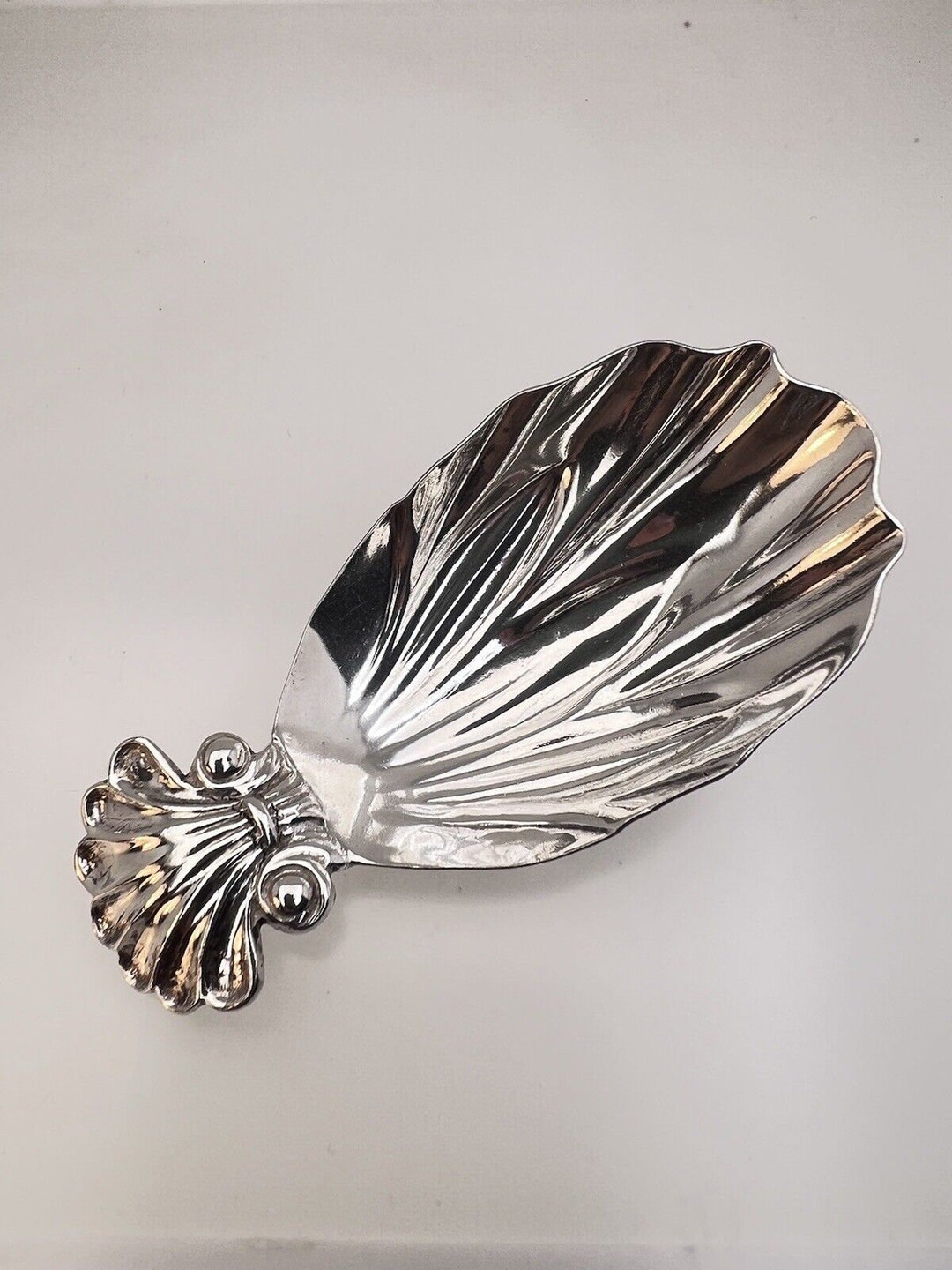 Antique George III Silver Tea Caddy Spoon 1814 Initials JSW Feather ...