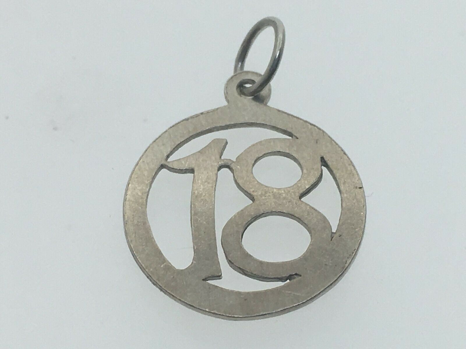 Vintage Silver Number 18 Charm 18th Birthday 17mm diameter 1.3 | Etsy