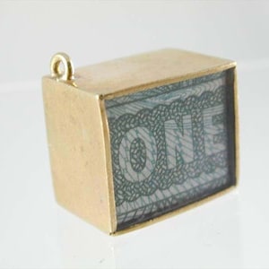 Vintage 9CT Gold One Pound Note Charm Dated 1984 - Etsy