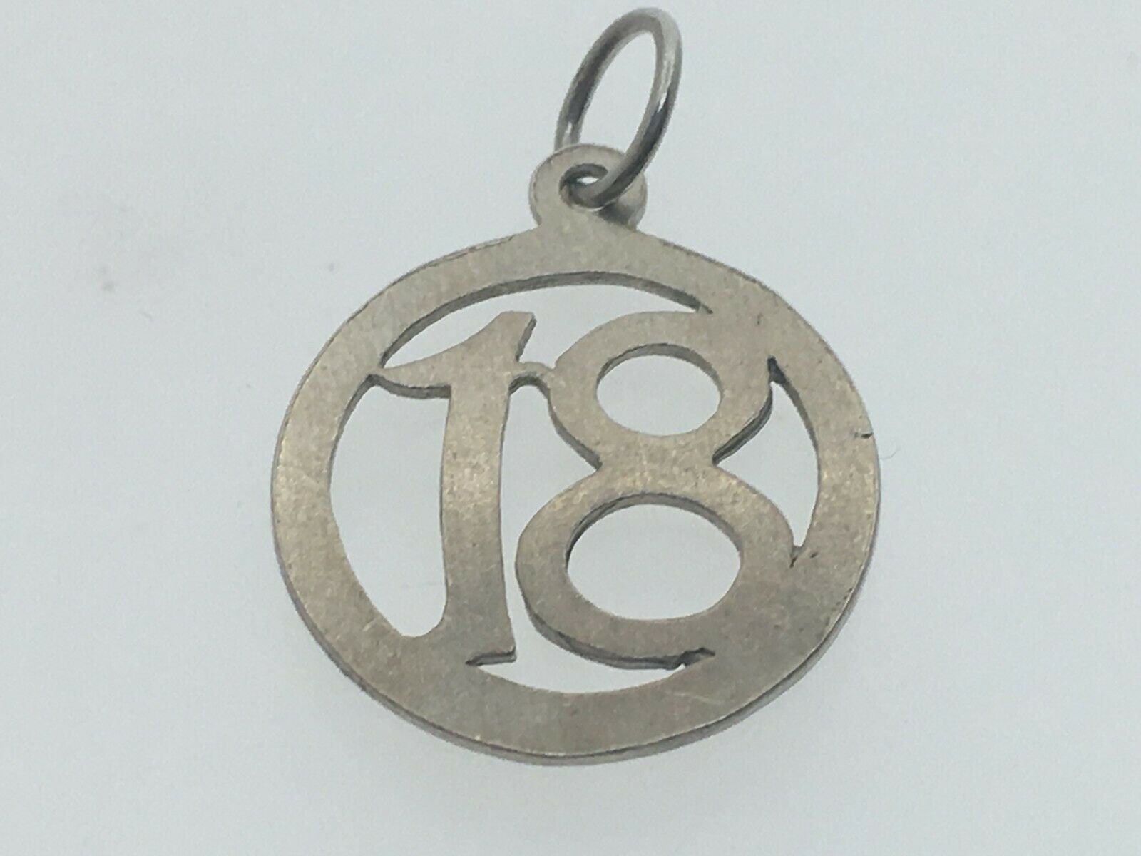Vintage Silver Number 18 Charm 18th Birthday 17mm diameter 1.3 | Etsy
