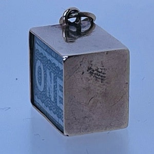 1961 9ct Yellow Gold Folded 1 Pound Note Charm in Case of Emergency ...