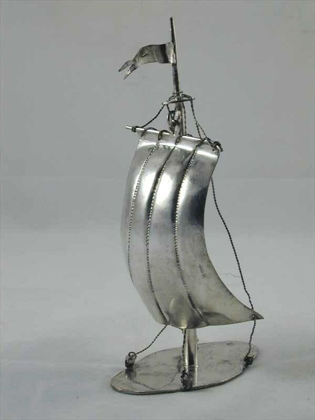 Fantastic Sterling Silver Miniature Sail Boat Ornament Dated - Etsy UK