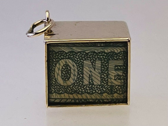 1962 Vintage 9ct Yellow Gold One Pound Note Money Cha… - Gem