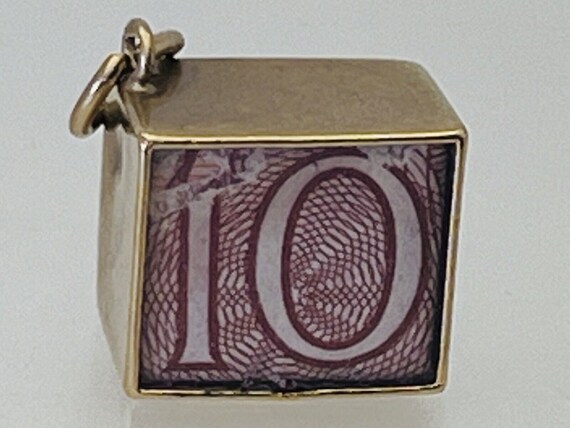 1964 Vintage 9ct Gold Charm 10 Shilling Bob Note 3g in - Etsy