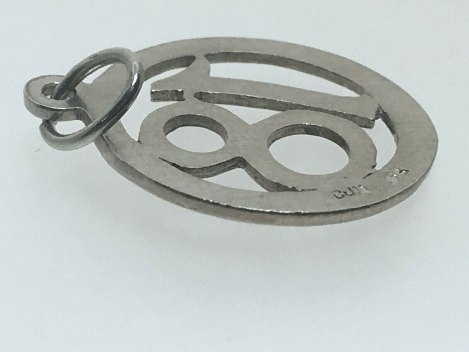 Vintage Silver Number 18 Charm 18th Birthday 17mm diameter 1.3 | Etsy