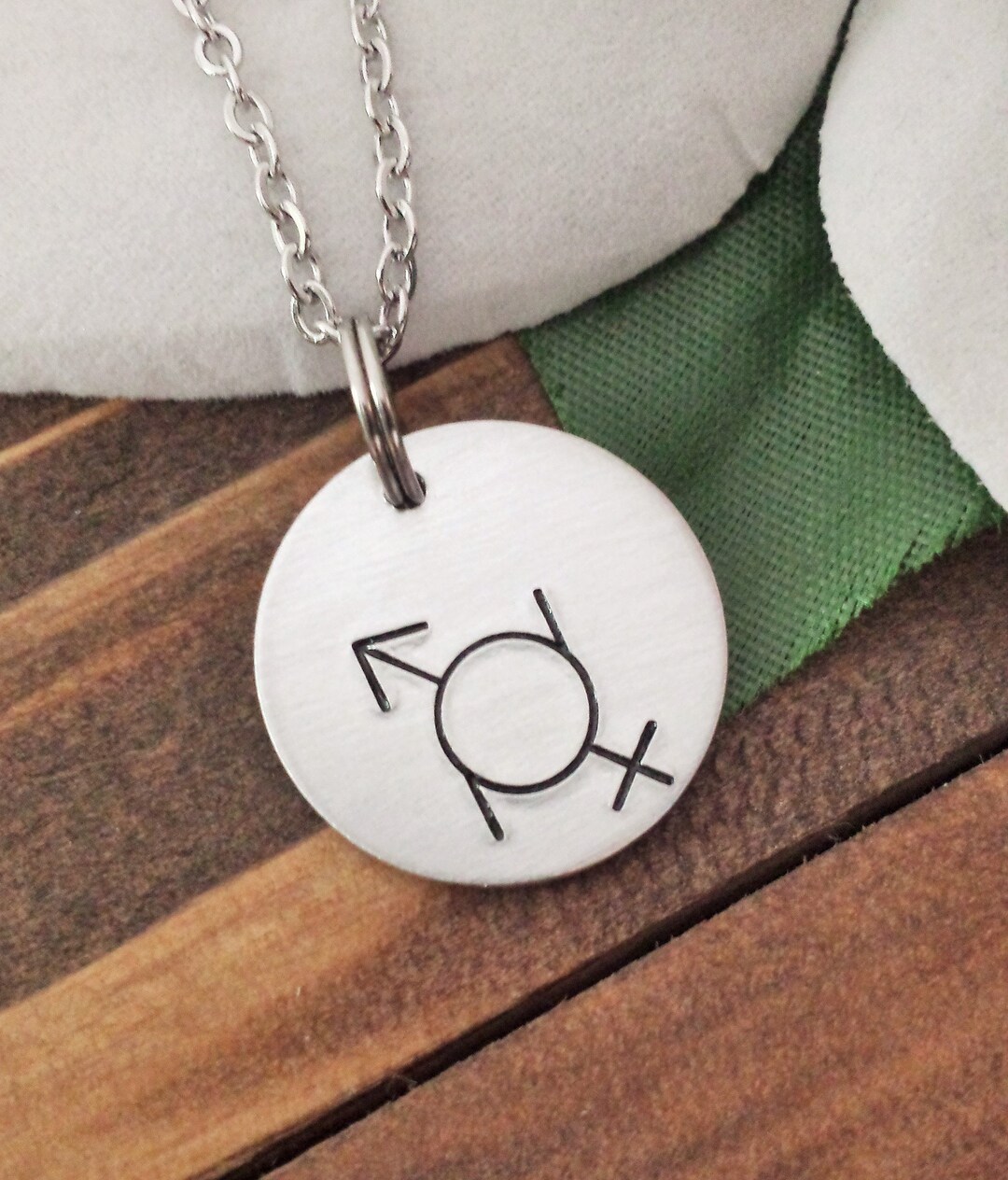 Gender Fluid Necklace Gender Fluid Symbol Pendant Small - Etsy