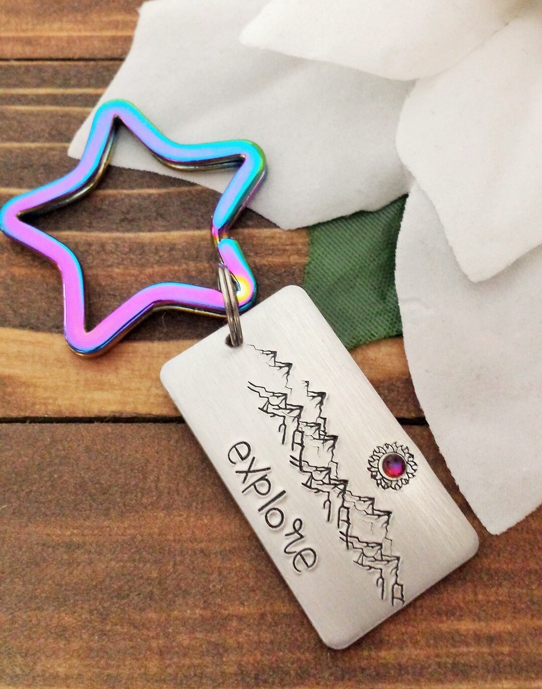 Llavero de la naturaleza Wander Key Ring Gift Explore Key - Etsy España